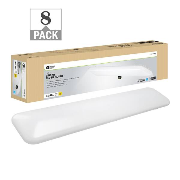 Commercial Electric 49 in. x 10 in. Kitchen Lighting LED Flush Mount ...