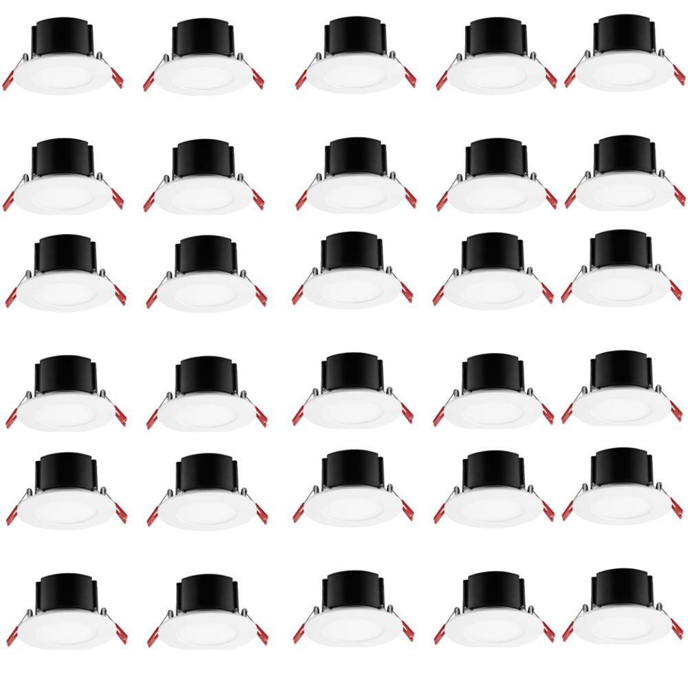 Reviews for Commercial Electric 4 in. Canless White Flush Round Wet ...