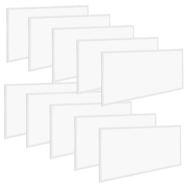 KOAOEIRS (10-Pack) 7800-Lumen 2 ft. x 4 ft. Integrated LED Panellight ...