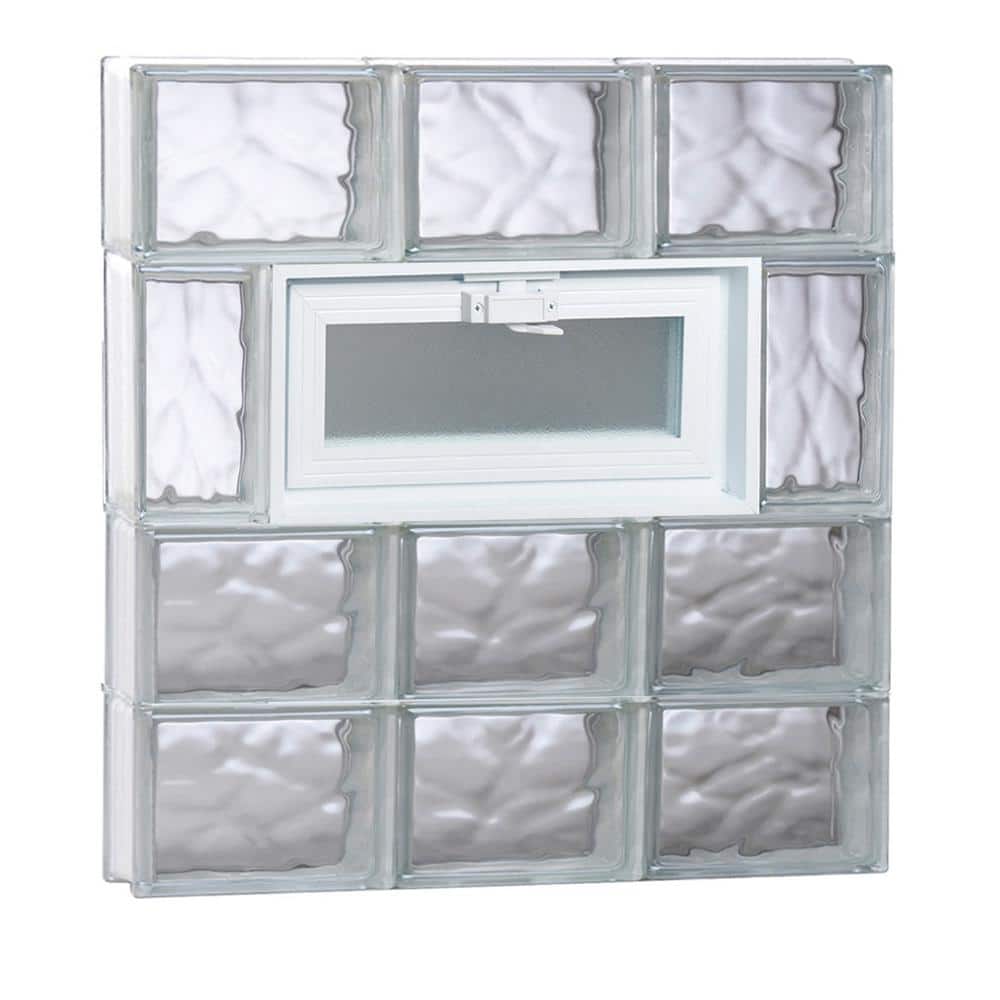 Clearly Secure 23.25 in. x 25 in. x 3.125 in. Frameless Wave Pattern ...