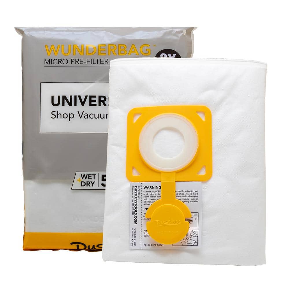 Dustless Technologies 10 Gal. Wunderbag Prefilter (2-Pack) D1341 - The ...