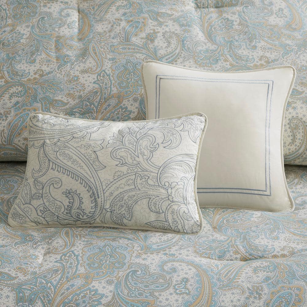 HARBOR HOUSE Chelsea Ivory 16 in. X 16 in. Cotton Square Throw Pillow ...