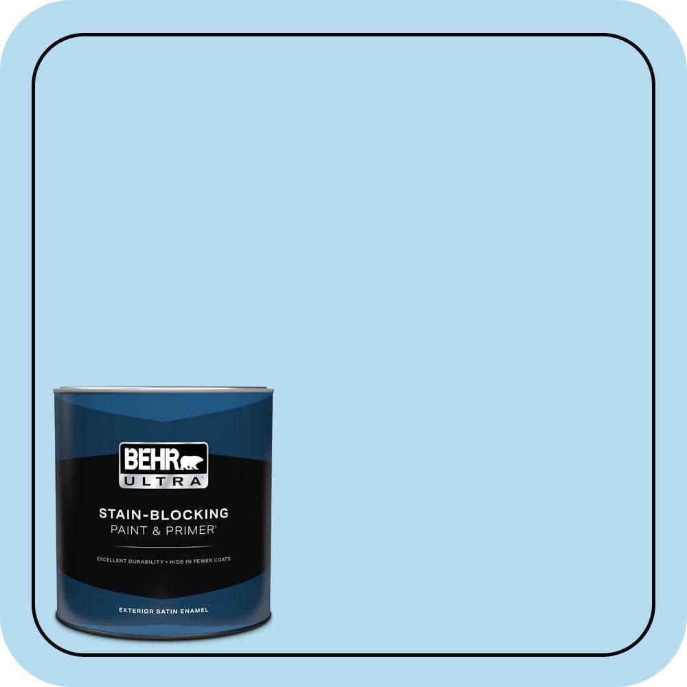 BEHR ULTRA 1 qt. #P500-2 Seashore Dreams Satin Enamel Exterior Paint ...