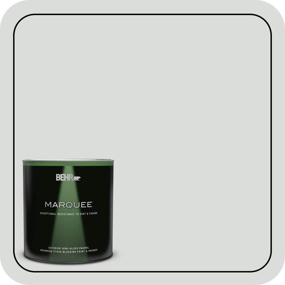 BEHR MARQUEE 1 qt. #N500-1 Shiny Luster Semi-Gloss Enamel Exterior ...