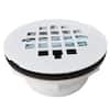 Westbrass 2 in. No-Caulk PVC Compression Shower Drain with 4-1/4 in ...
