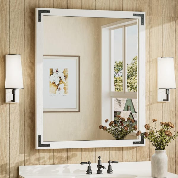 Reviews for KeonJinn 30 in. W x 36 in. H Rectangular Rustic Wood Framed ...