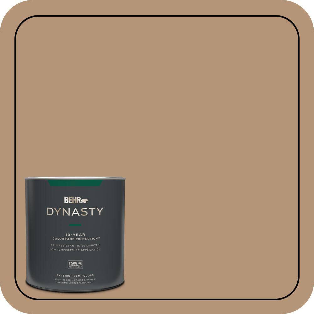 BEHR DYNASTY 1 qt. #280F-4 Burnt Almond Semi-Gloss Enamel Exterior ...