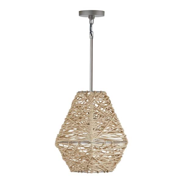 Capital Lighting Fixture Company Finley 100-Watt 1-Light Grey Woven ...