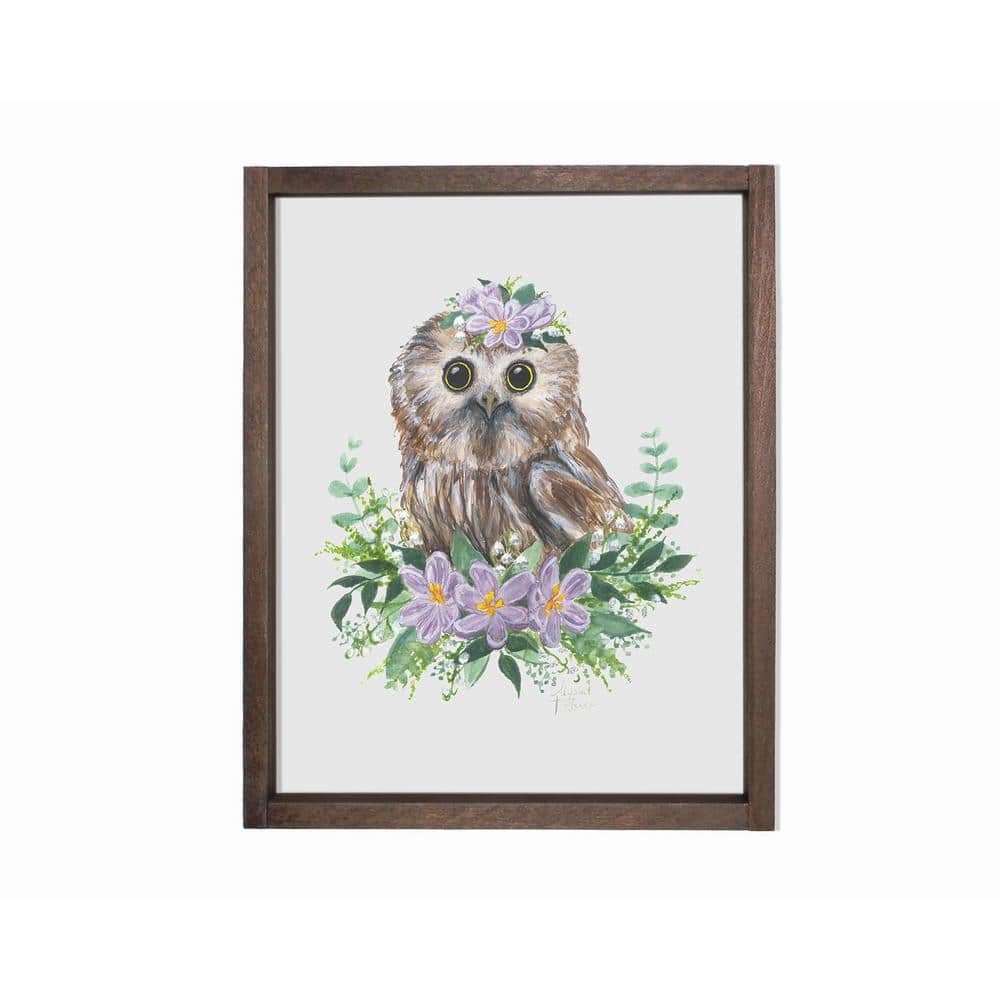 Woodland Littles 1 Owl Farmhouse Decorative Sign 8 in. x 10 in. FH1 ...