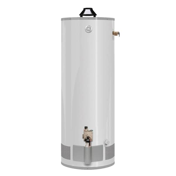 GE 50 Gal. Tall 6 Year 38,000 BTU Natural Gas Water Heater GG50T06AVH00 ...