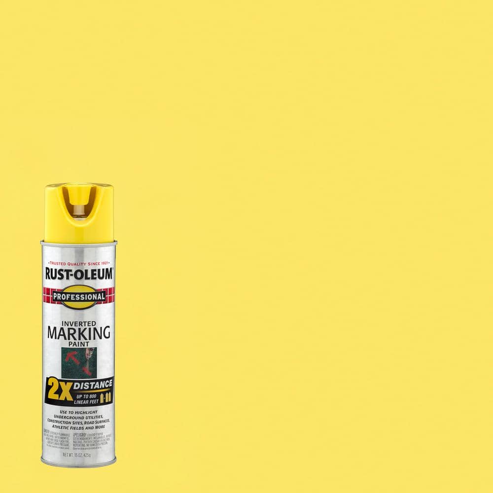 Rust-Oleum Professional 15 oz. 2X High Visibility Yellow Marking Spray ...