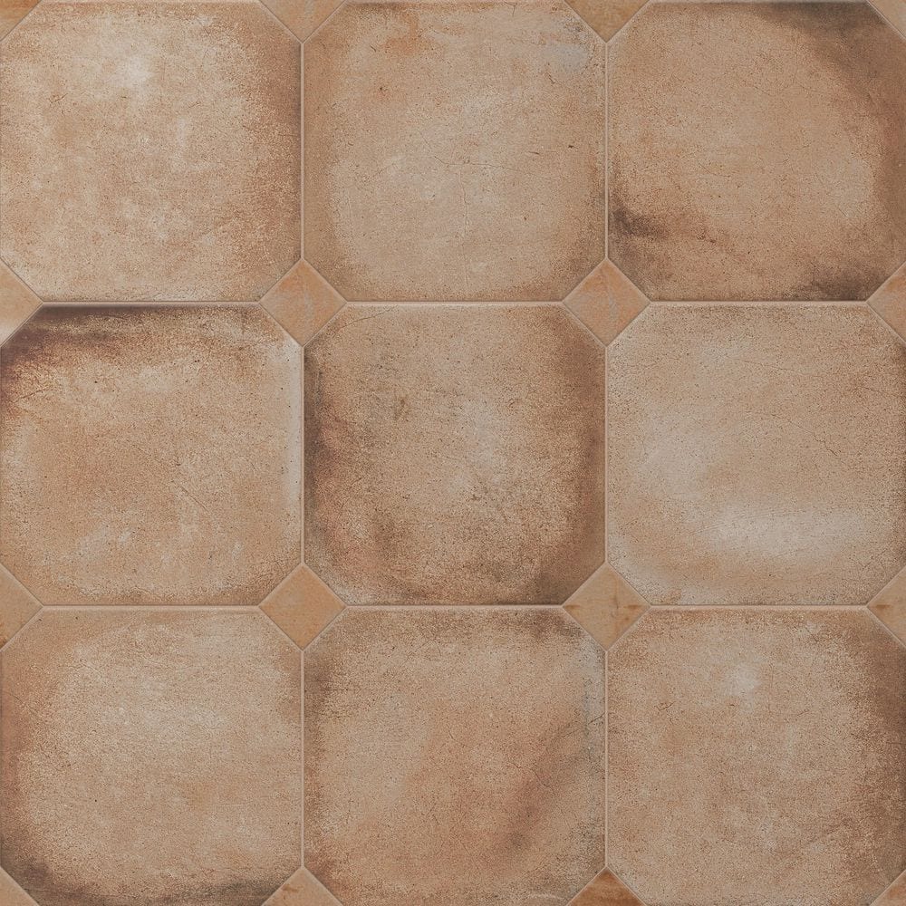 Merola Tile Laverton Octagon Natural with Taco Natural 8 in. x 8 in ...