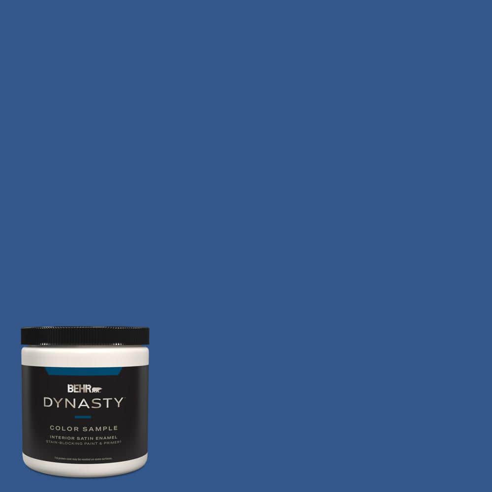 BEHR DYNASTY 8 oz. #PPU15-03 Dark Cobalt Blue Satin Enamel Stain ...