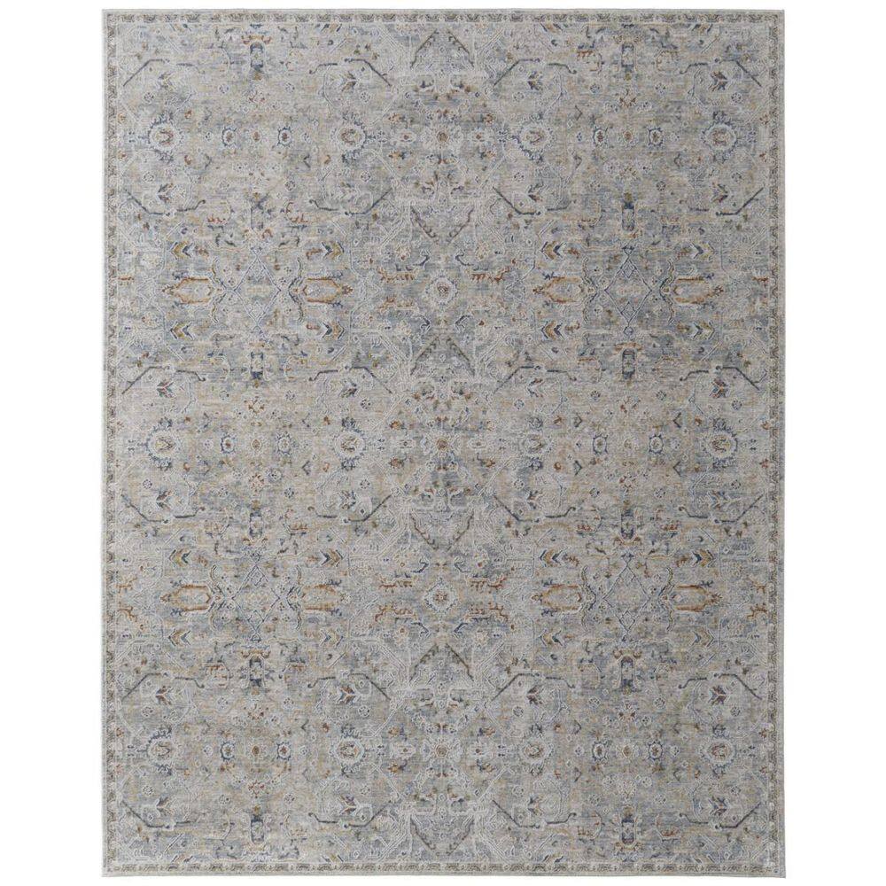 HomeRoots 8 ft. x 10 ft. Ivory, Tan, Blue Abstract Area Rug 2000567583 ...