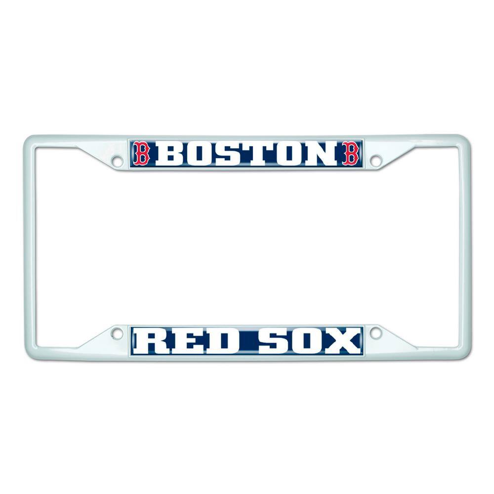 FANMATS Universal Fit MLB - Boston Red Sox License Plate Frame - White ...