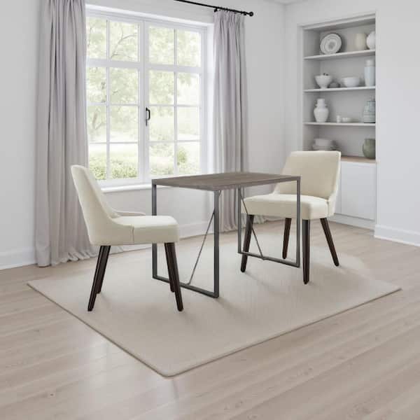 Benjara Zayle Dark Brown Wood 47 in. Sled Dining Table Seats 4 BM324813 ...