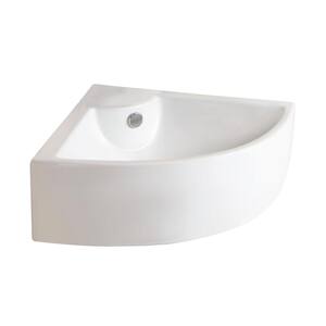 Barclay Products Fowler Corner Wall-Mount Sink in White 4-9032WH