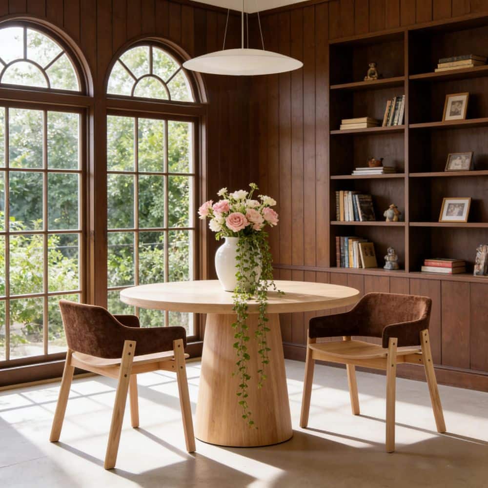 CHRISTOPHER KNIGHT HOME Renfred Brown+Nature Fabric Upholstered Dining ...