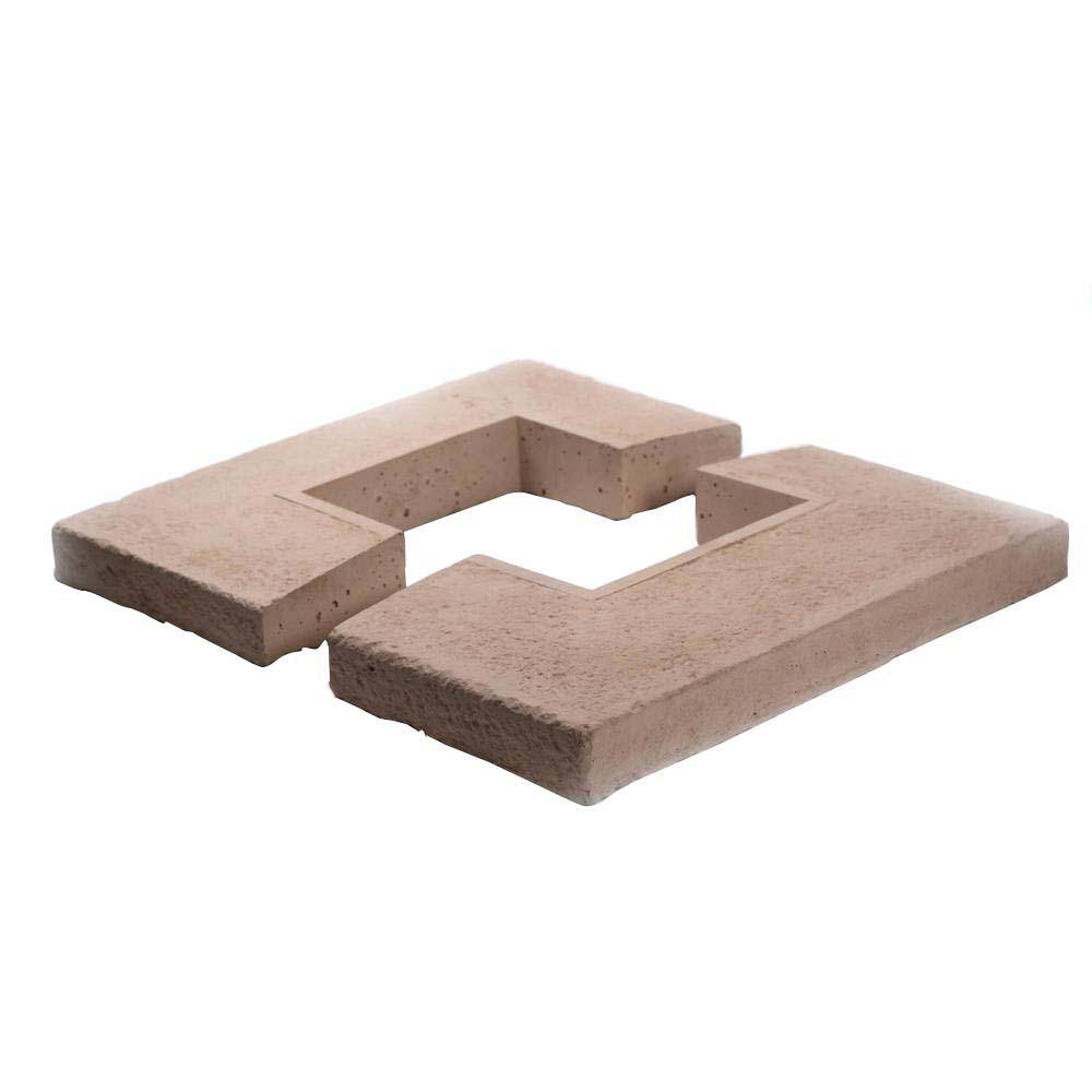 ClipStone Cream Peaked Split Column CapStone 18 in x 18 in for 8x8 Post ...