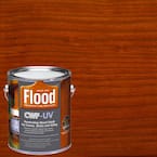 Flood 1 gal. Redwood Transparent CWF-UV Penetrating Exterior Wood Stain ...