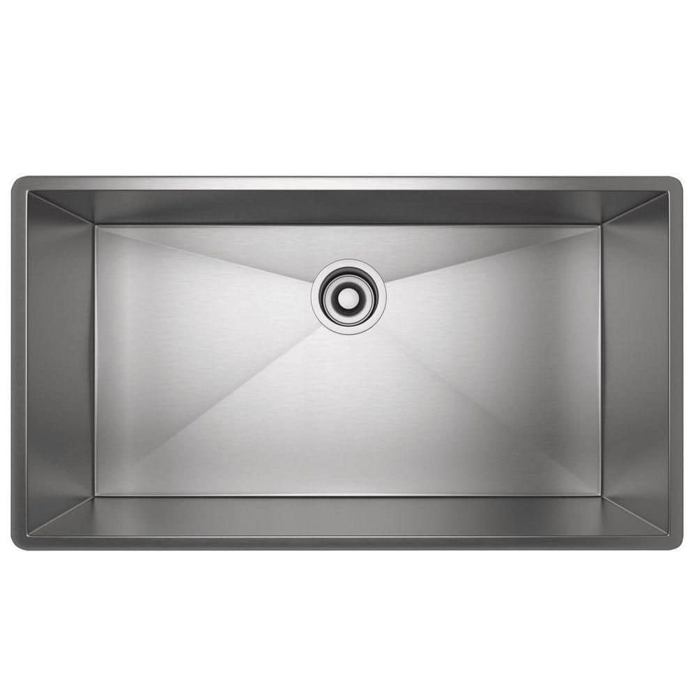 ROHL Forze 31.5 in. Undermount Single Bowl 16 Gauge Stainless Steel ...