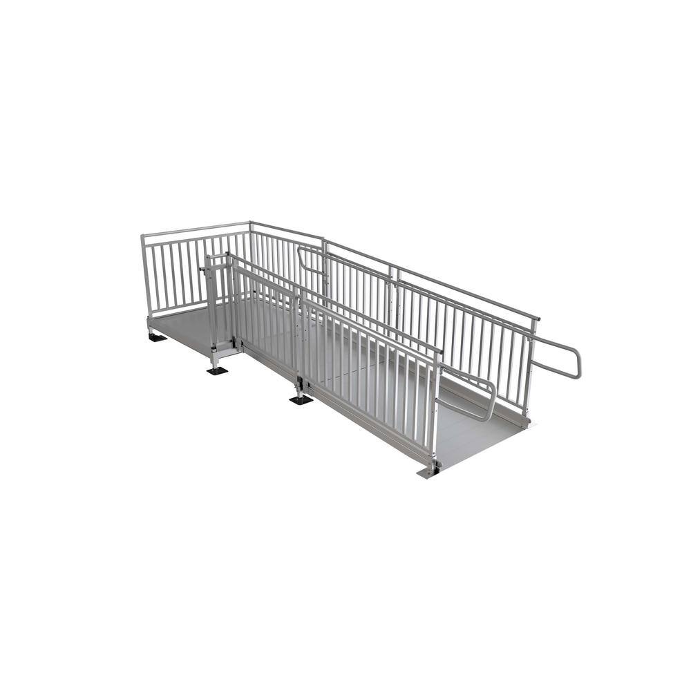 EZ-ACCESS PATHWAY HD 10 ft. Aluminum Code Compliant Modular Wheelchair ...