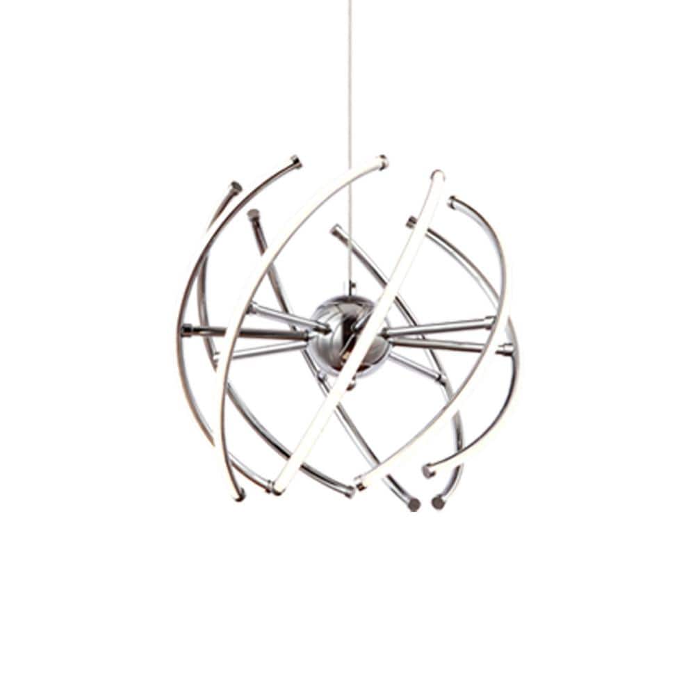 Maxax Morristown 8 - Light Chrome Modern Integrated LED Chandelier ...