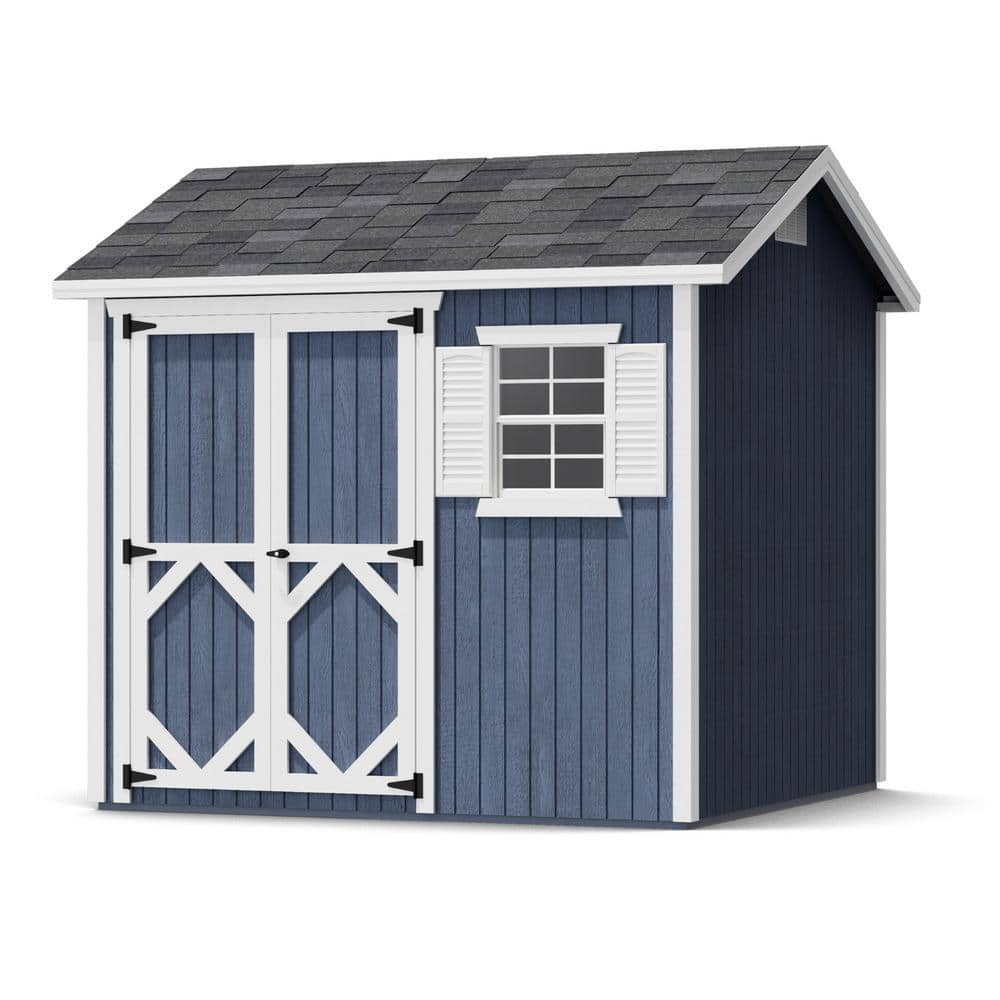 Little Cottage Co. Classic Workshop 8 ft. x 8 ft. Outdoor Wood Storage ...