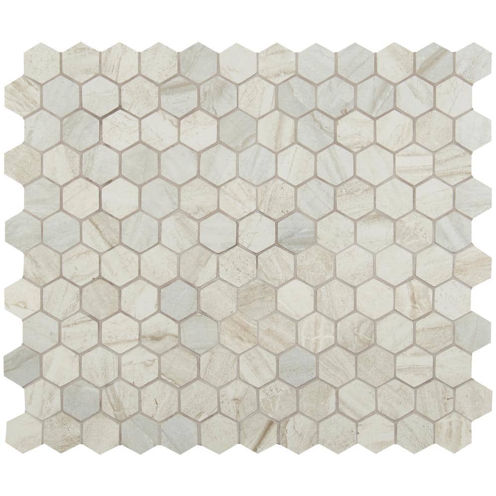MSI Vigo Gris Hexagon 12 in. x 12 in. Matte Ceramic Floor and Wall Tile ...