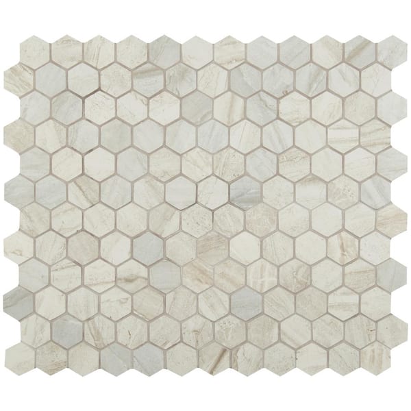 MSI Vigo Gris Hexagon 12 in. x 12 in. Matte Ceramic Floor and Wall Tile ...