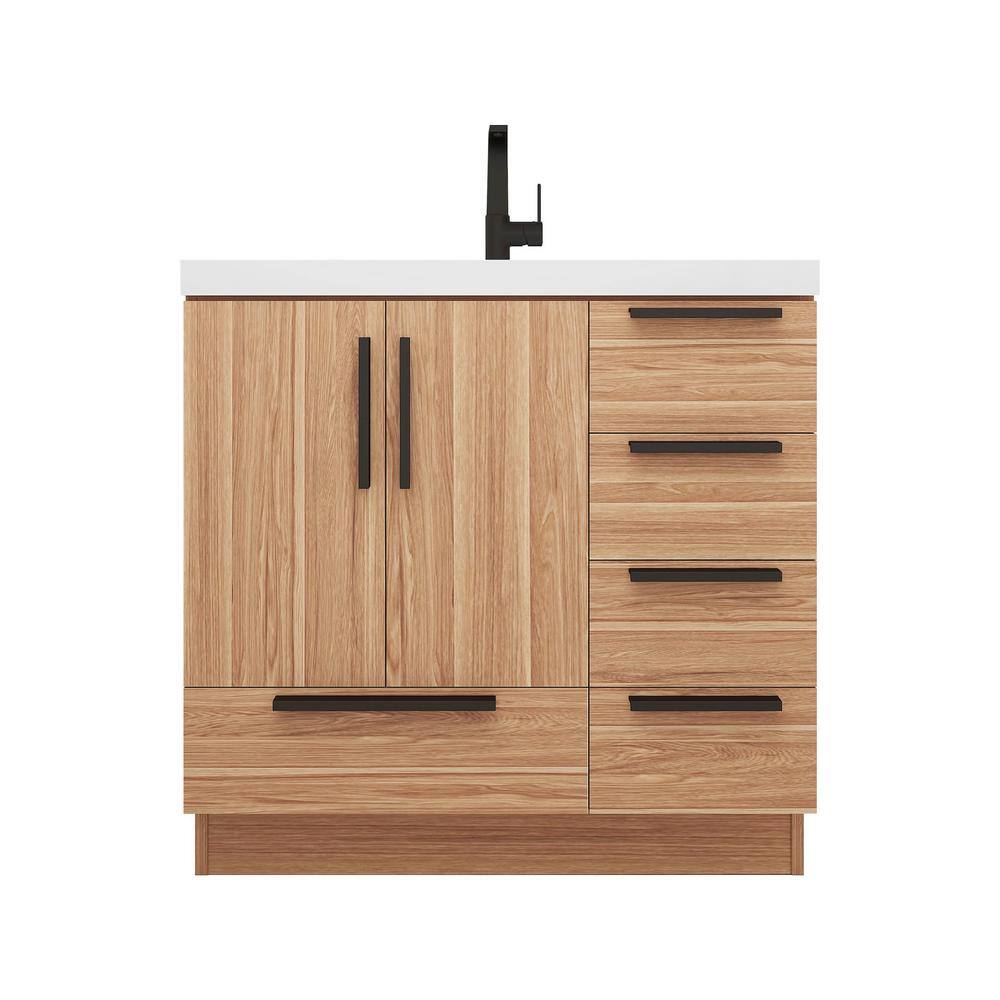 BV Better Vanity Carla 36 in. W x 20 in. D x 35 in. H Single Sink ...