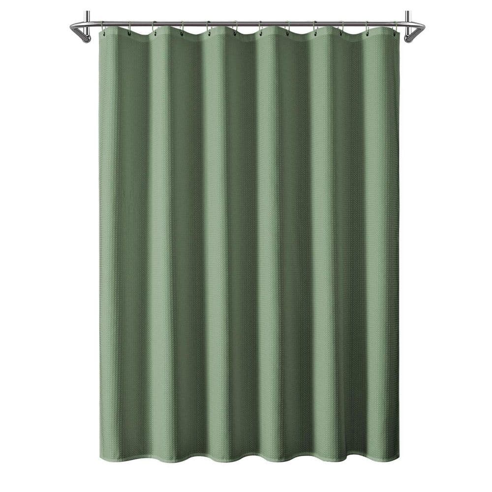 Utopia Alley 1 Pack 120GSM Waffle Weave 71 in. W x 79 in. L Shower ...
