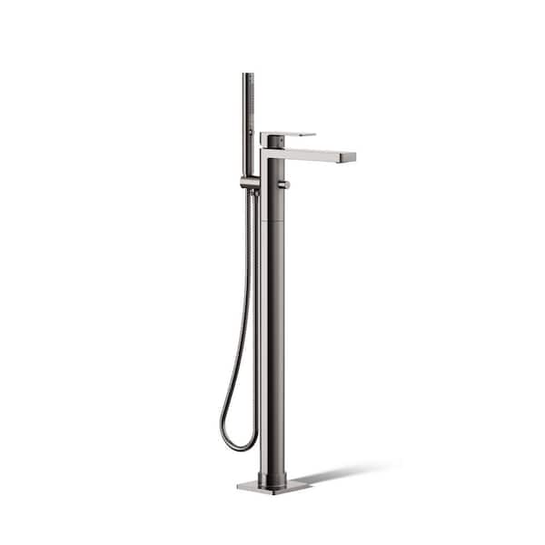 KOHLER Parallel Floor-Mount Bath Filler Trim With Handshower in Vibrant ...