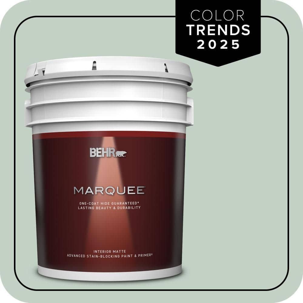 BEHR MARQUEE 5 gal. #PPU11-13 Frosted Jade One-Coat Hide Matte Interior ...