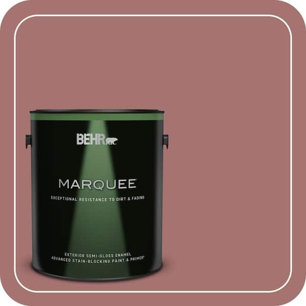 BEHR MARQUEE 1 gal. #MQ1-17 Autumn Russet Semi-Gloss Enamel Exterior ...