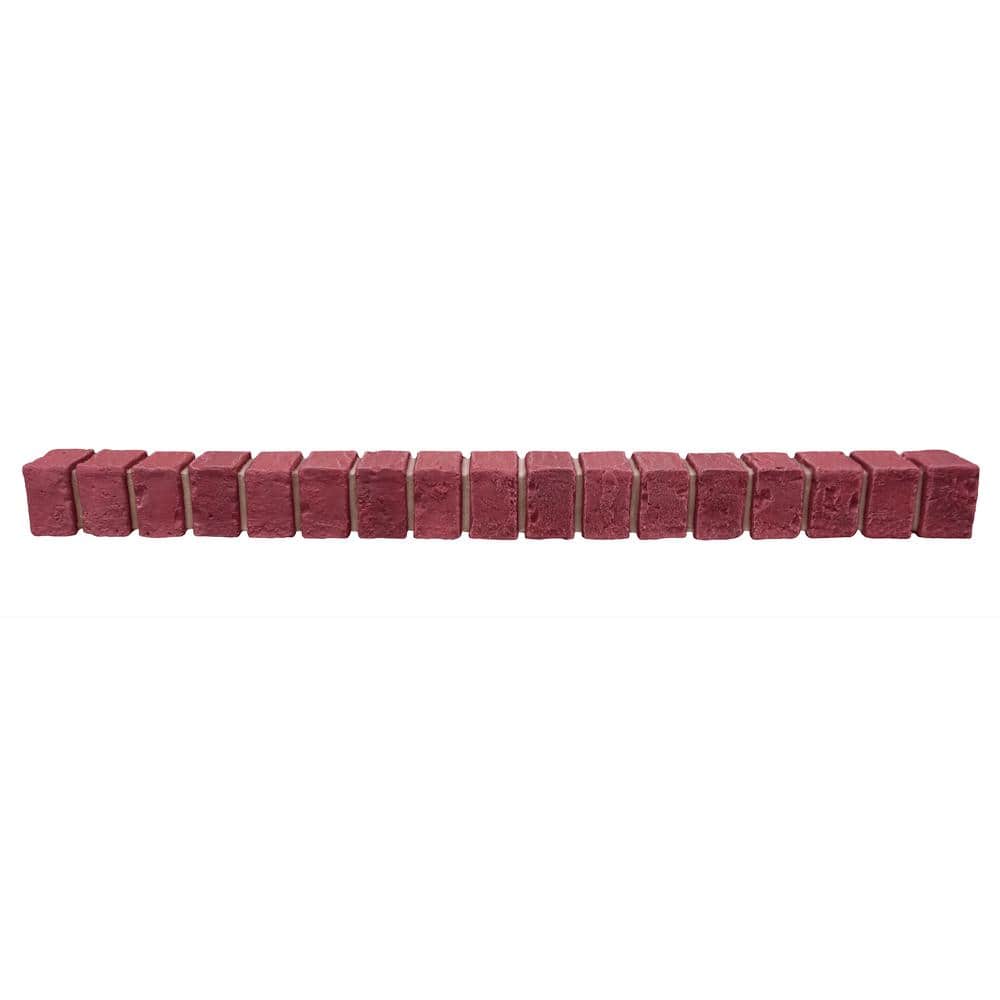 GenStone 42 in. x 3 in. x 3.75 in. Deep Red Brick Veneer Siding Ledger ...
