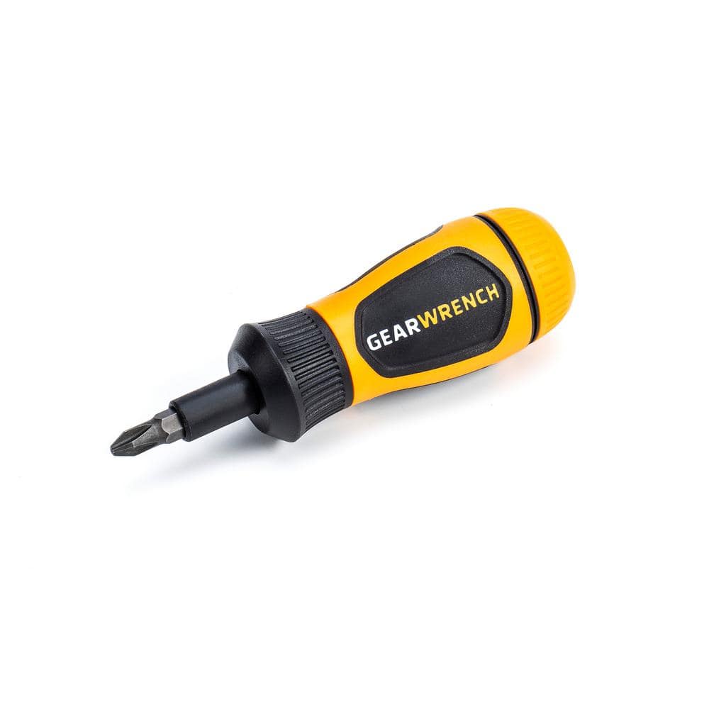 GEARWRENCH 6-in-1 Stubby Ratcheting Multi-Bit Screwdriver 80061R - The ...
