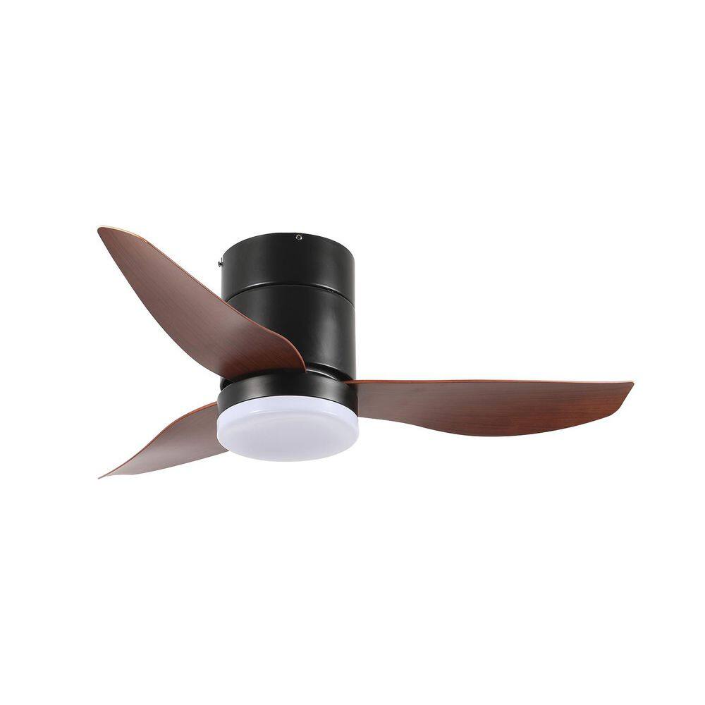 JESHUA 36 in. Black Indoor Ceiling Fan with Light Remote Control, Quiet ...