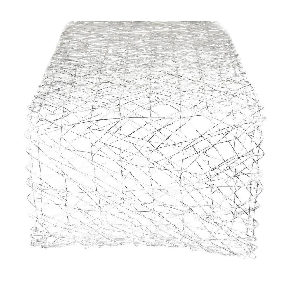 DII Silver Metallic Woven Paper Table Runner CAMZ35685 - The Home Depot