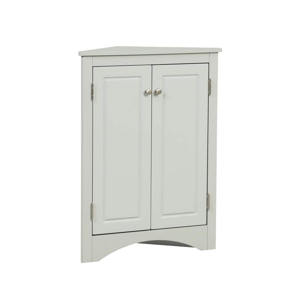 FAMYYT Triangle 24 in. W x 17 in. D x 31.5 in. H Gray Freestanding ...