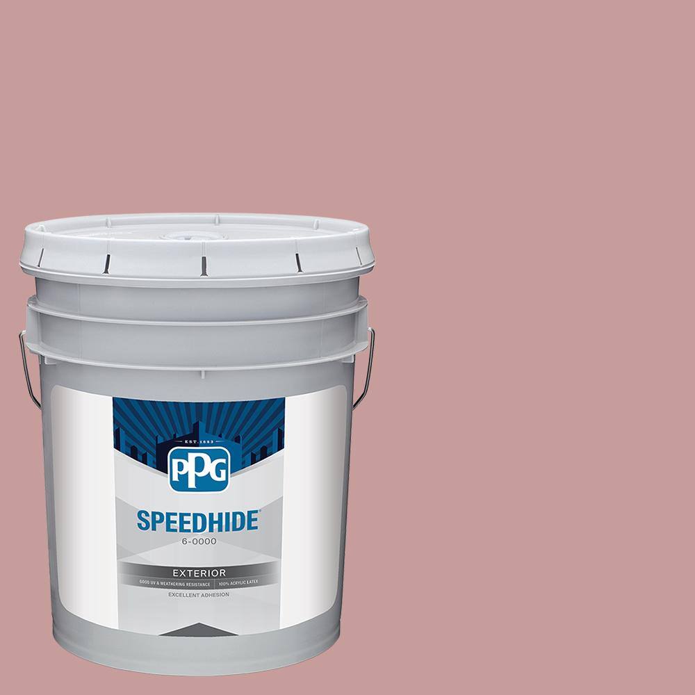 SPEEDHIDE 5 gal. PPG1055-4 Pepperberry Satin Exterior Paint PPG1055-4SX ...