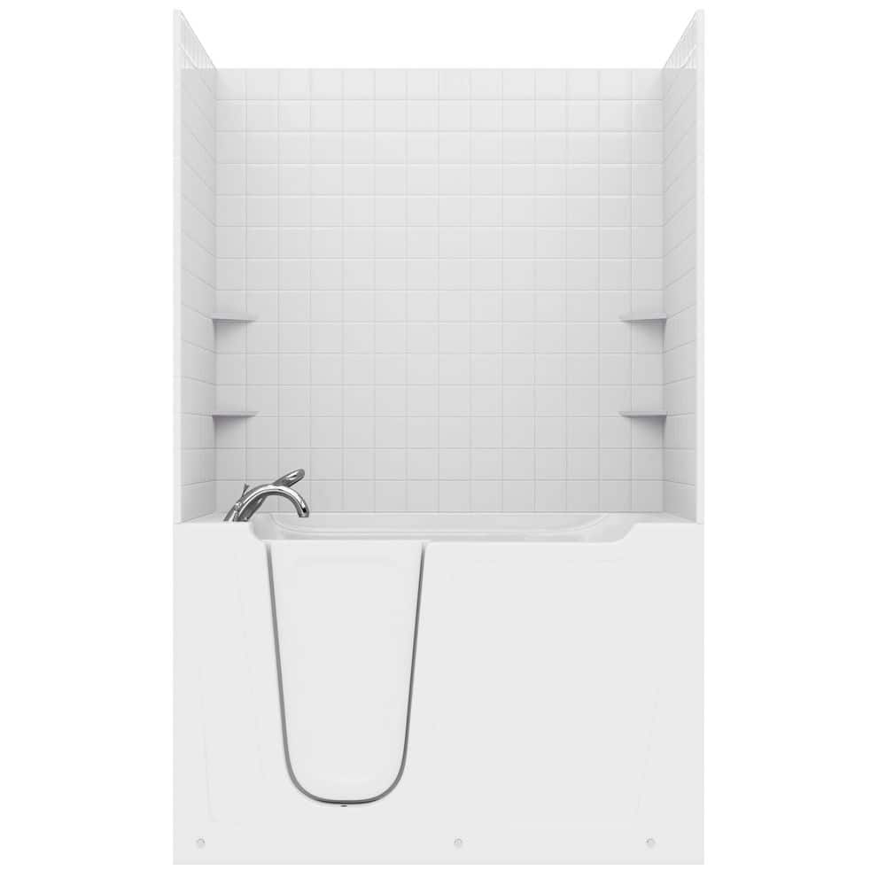 Universal Tubs Nova Heated Series 36 in. x 60 in. Left Side Drain ...