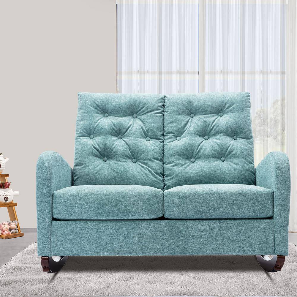 Seafuloy Blue Upholstery Rocking Chair W39540400-1 - The Home Depot