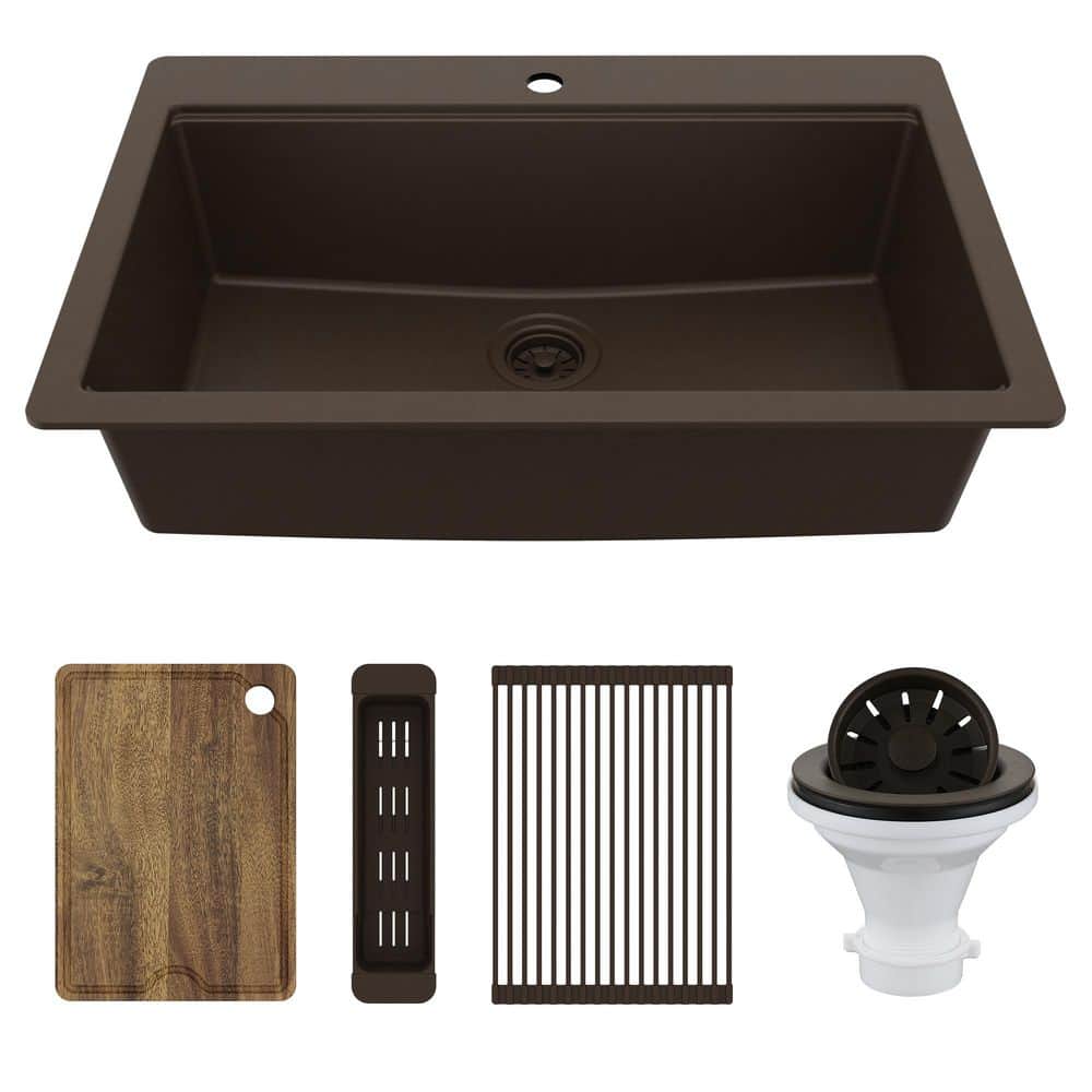 Reviews for Karran 33 in. Drop-In Single Bowl Quartz Workstation ...
