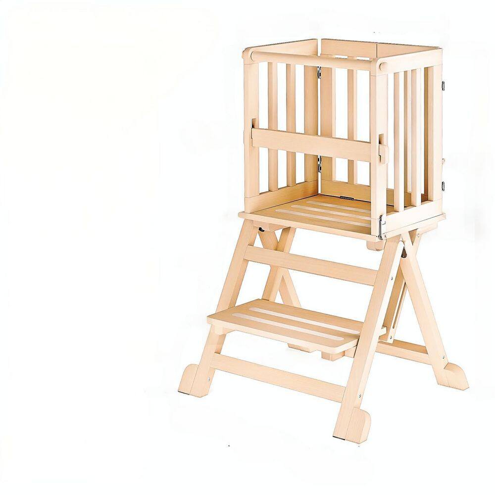 Foldable Wooden Toddler Tower, Kids Kitchen Step Stool for Toddlers for ...