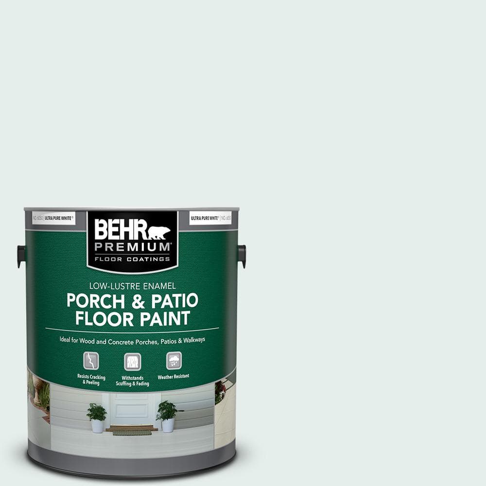 BEHR PREMIUM 1 gal. #W-D-510 Waterfall Mist Low-Lustre Enamel Interior ...
