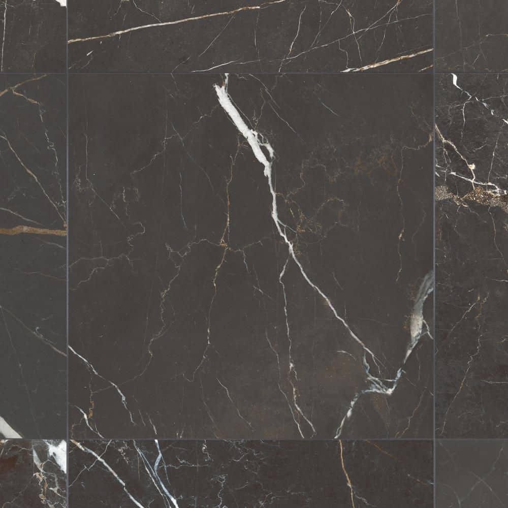 Merola Tile Reve Noir 24 in. x 24 in. Porcelain Floor and Wall Tile (15 ...