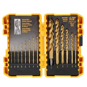 DEWALT Titanium Nitride Coated Pilot Point Drill Bit Set (29-Piece ...
