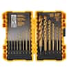 DEWALT Titanium Nitride Coated Pilot Point Drill Bit Set (14-Piece ...