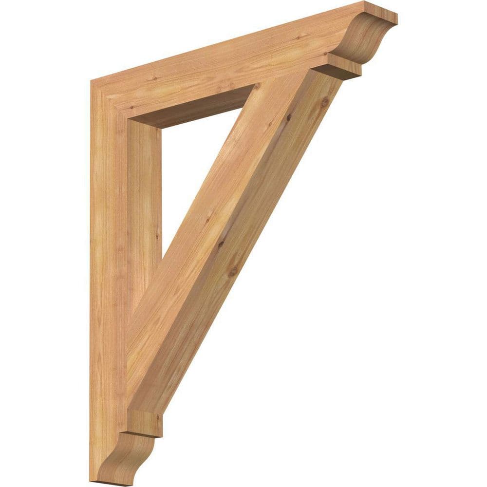 Ekena Millwork 3.5 in. x 28 in. x 24 in. Western Red Cedar Traditional ...